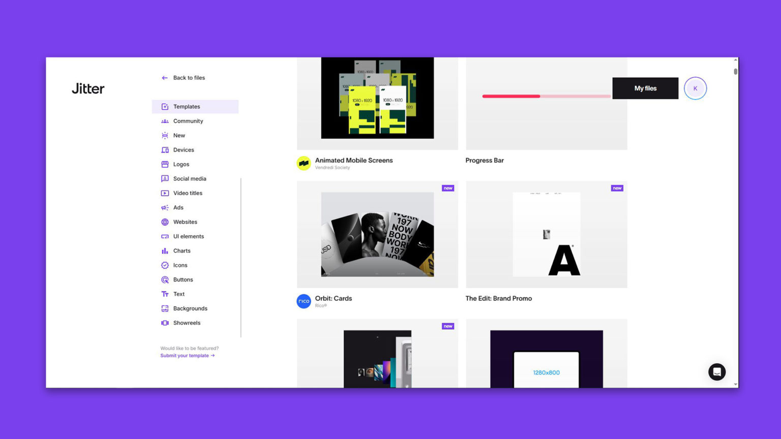Jitter - Browser-Tool für Animationen ausprobiert