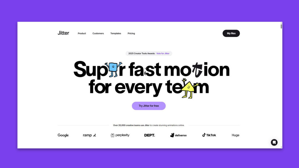 Jitter - Browser-Tool für Animationen ausprobiert